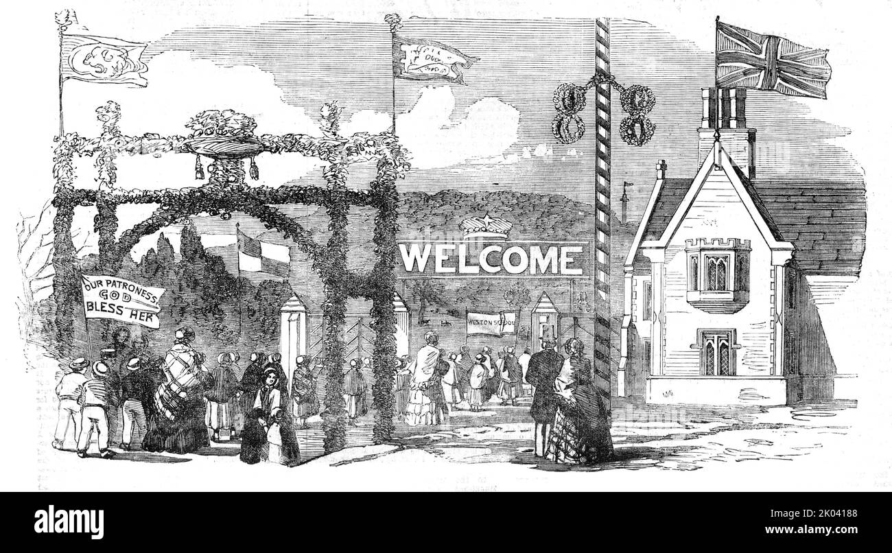 Entrance to Hawkstone Park, 1854. Party for Rowland Clegg-Hill's 21st ...