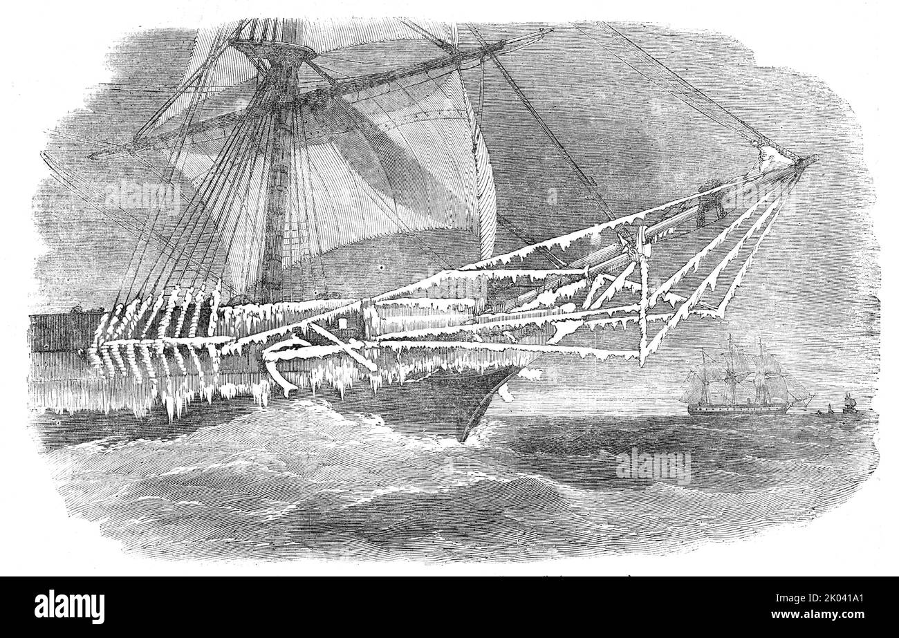Weather in the Baltic - Bows of H.M. Corvette "Cruiser", 1854. Royal ...