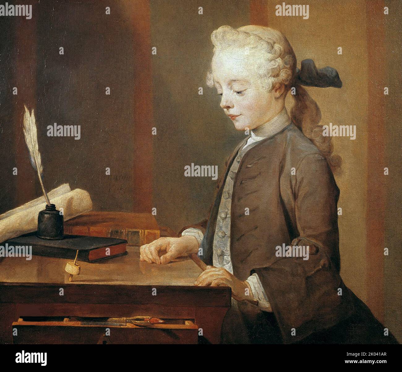 Portrait of Auguste Gabriel Godefroy (A Child with a Teetotum), 1741 ...