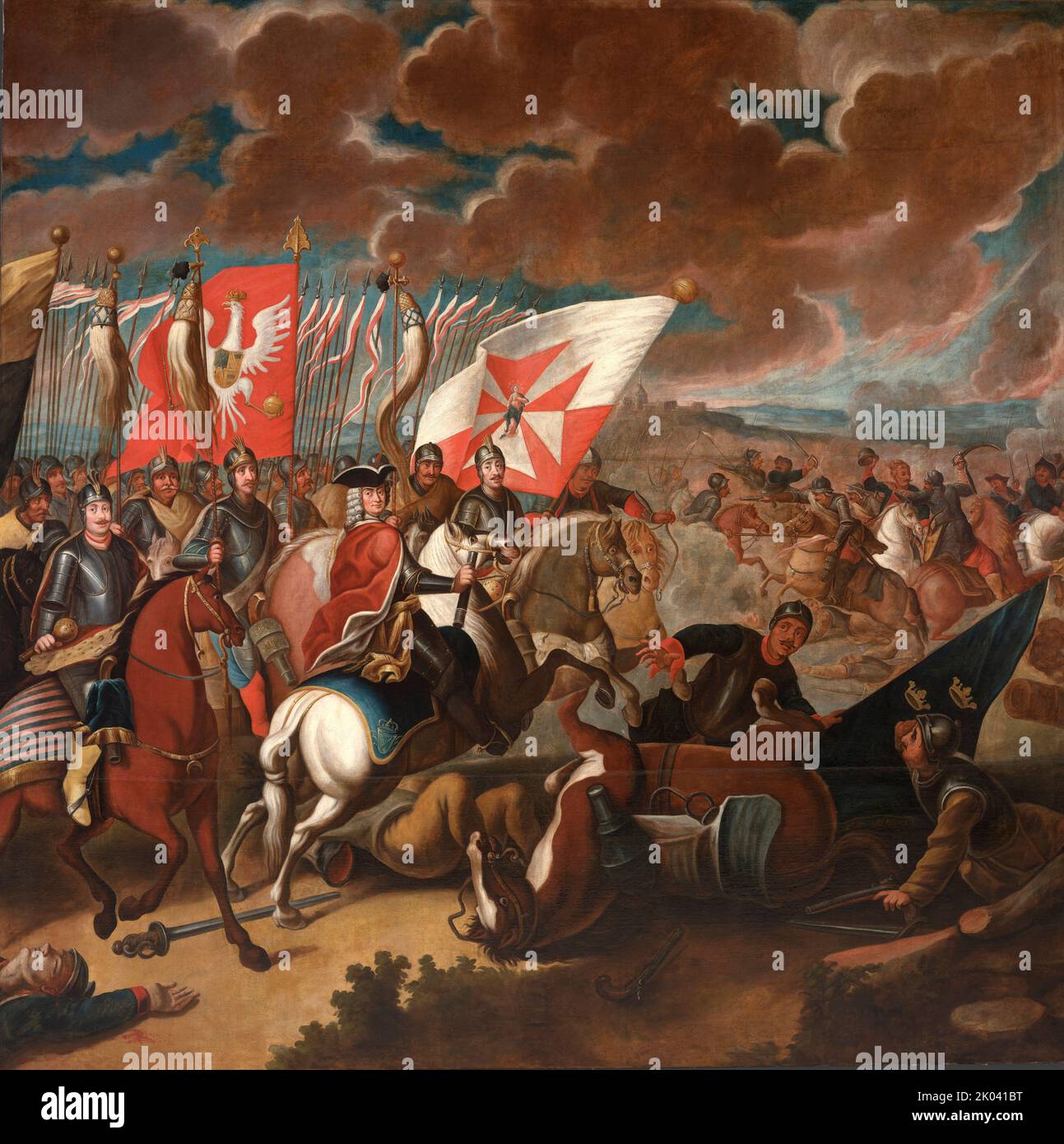 The Battle of Kalisz on 29 October 1706, ca 1730. Found in the ...