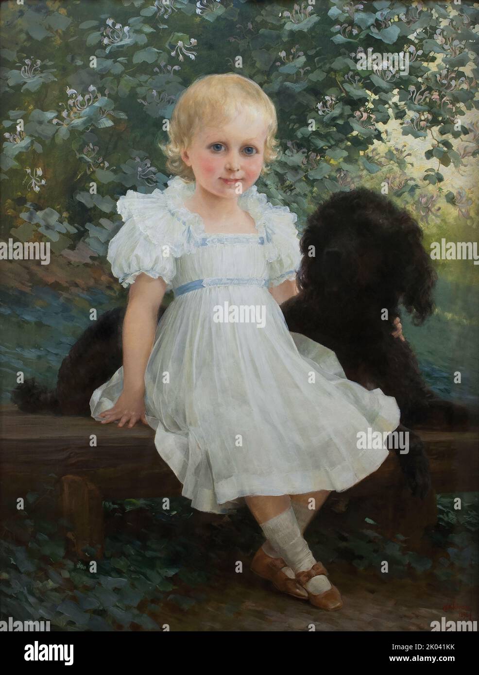 Portrait of Nicoletta Coronini Cronberg and her dog, 1898. Found in the ...