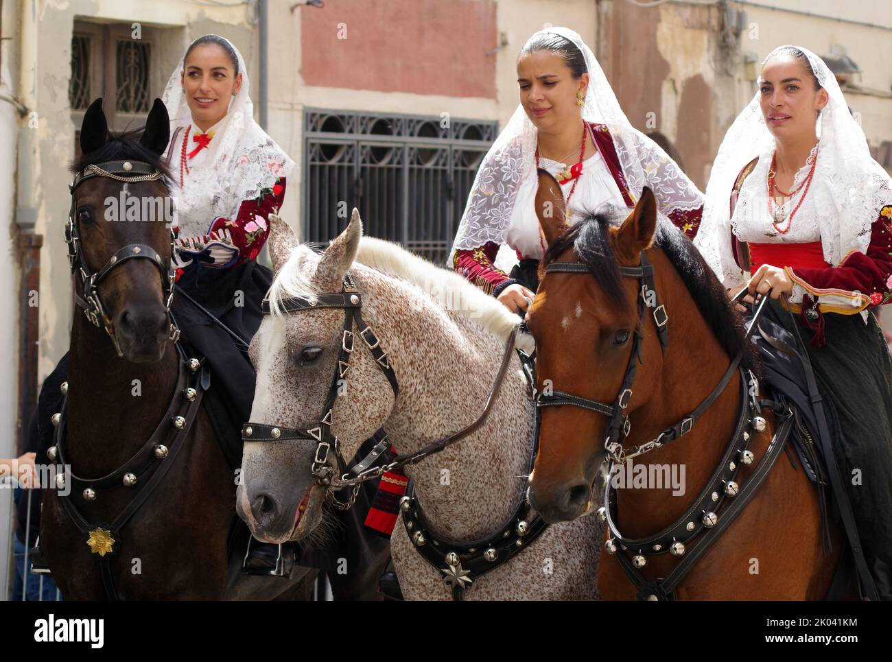 Sassari, Sardinia, Italy. Cavalcata Sarda 2022, traditional parade of ...
