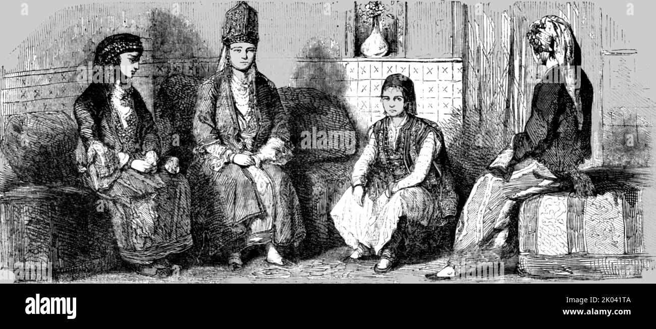 'Costumes of the Women of Sinope - Hallil Bey, son of the Kaimacan of ...
