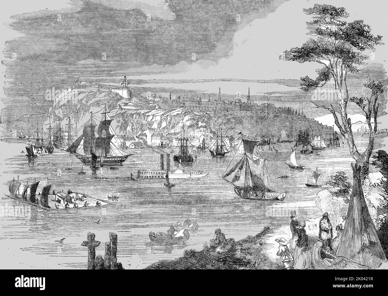 'View of the City of Quebec', 1854. From "Cassells Illustrated Family ...