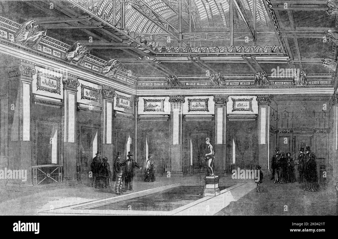 'The Court of Pompeii, Crystal Palace, Sydenham', 1854. From "Cassells ...