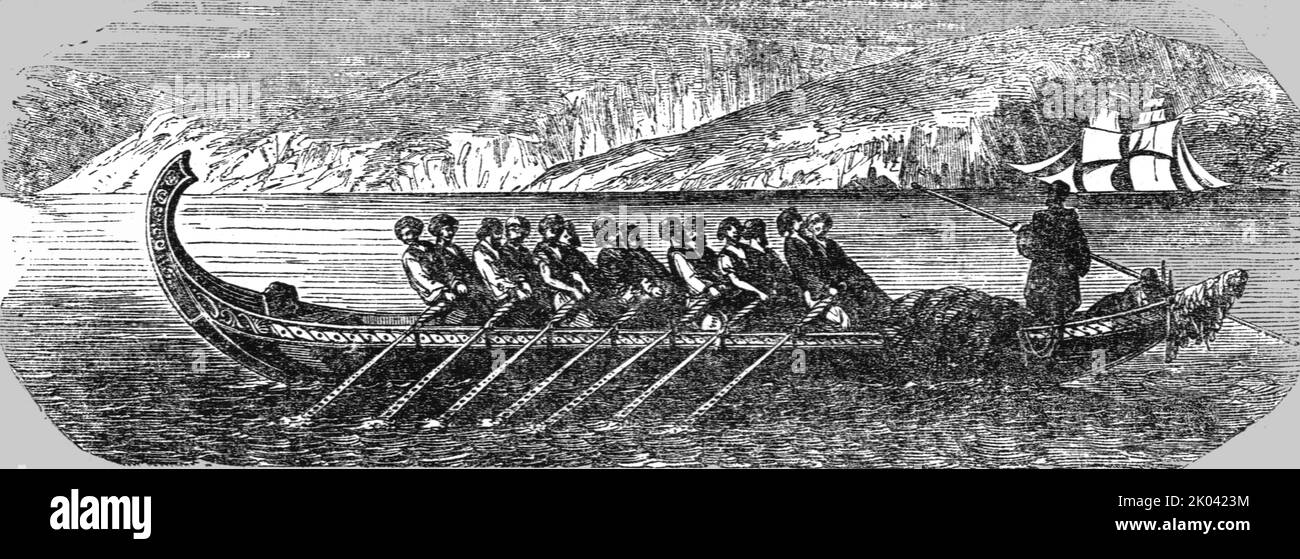 'Greek fishing boat', 1854. From "Cassells Illustrated Family Paper ...