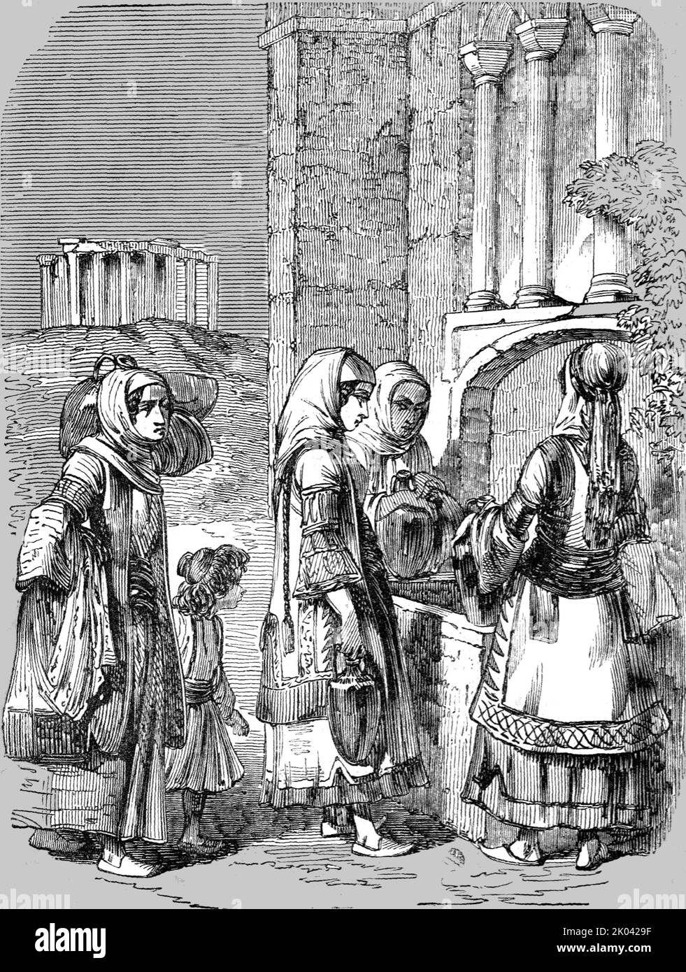 Greek women at a fountain hi-res stock photography and images - Alamy
