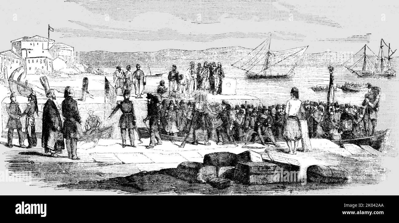 'Landing of the Chasseurs de Vincennes at Gallipoli', 1854 From ...