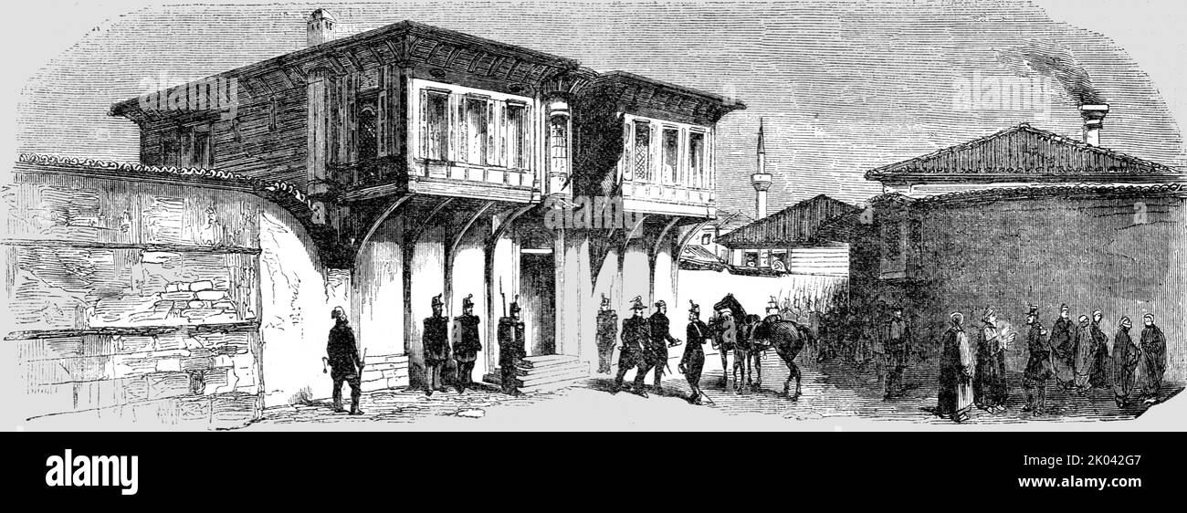 'Head-Quarters of General Canrobert at Gallipoli', 1854. From "Cassells ...