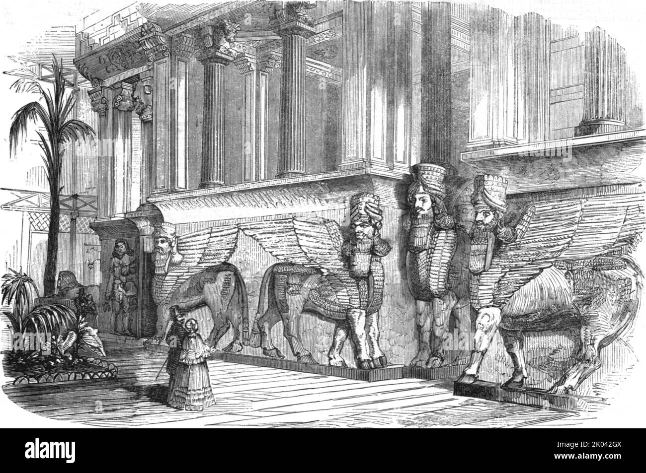 'Crystal Palace, Sydenham; Entrance to the Assyrian Court', 1854. From ...