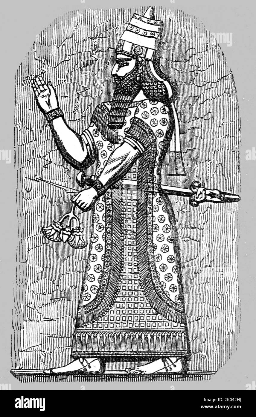 'The Assyrian King; at the entrance to the Nineveh Court, Crystal ...