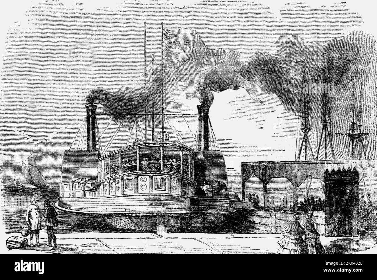 'The Bay State Steam-Boat', 1854 From "Cassell's Illustrated Family ...