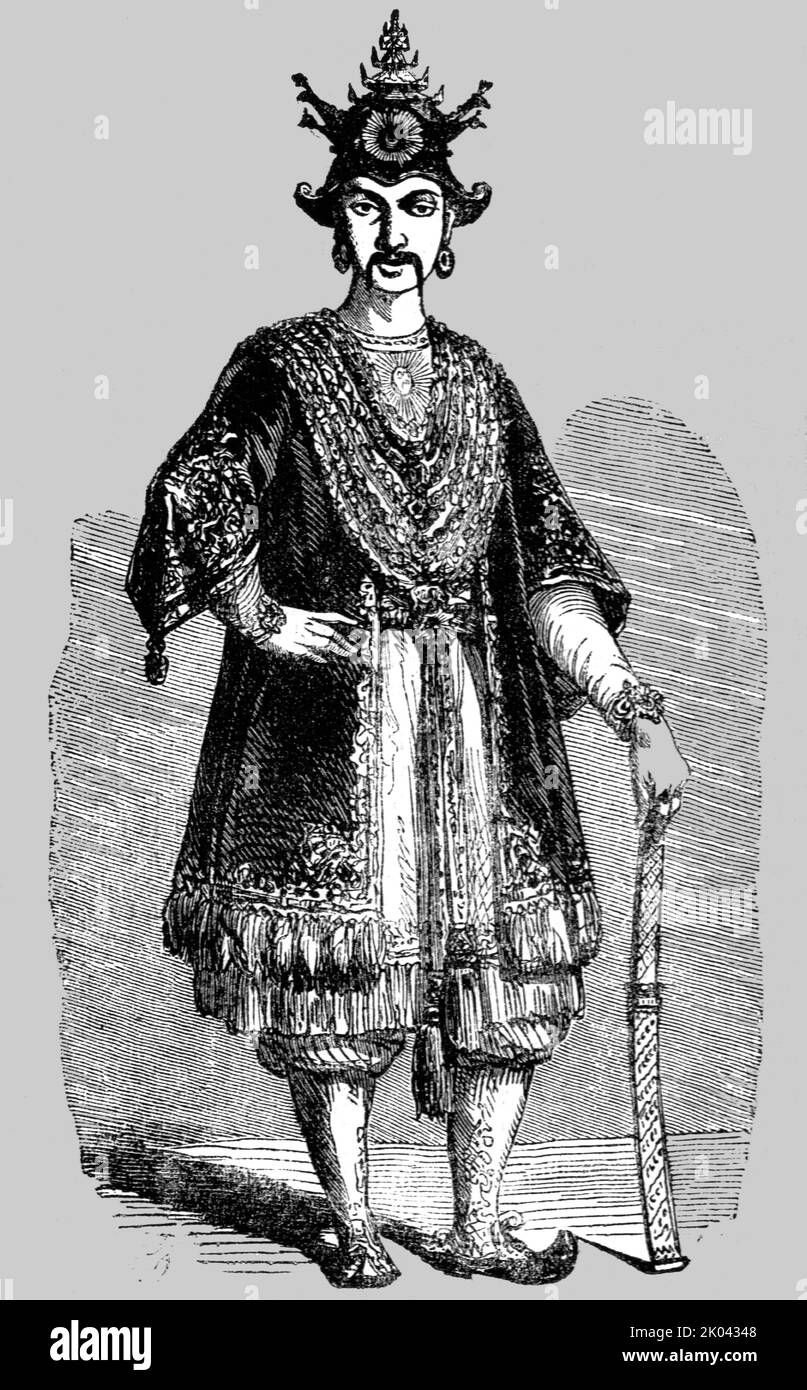 'Mendoh-Men, Emperor of Burmah; The Burman Empire', 1854. From "Cassell ...