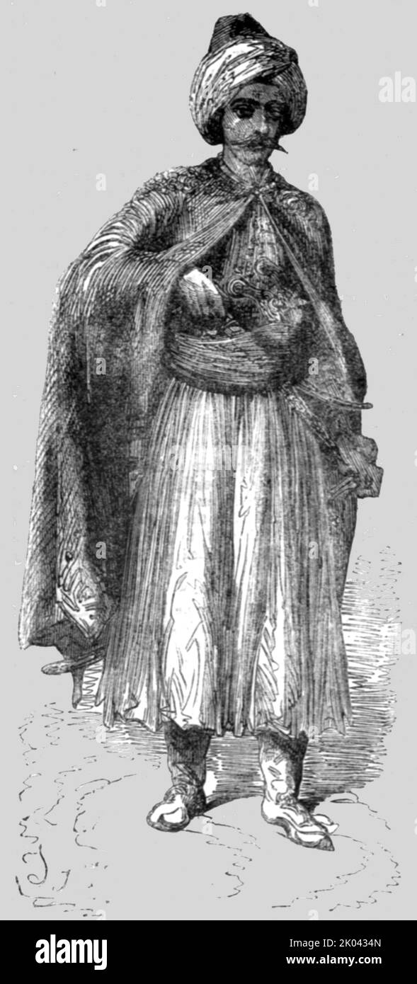 'Murad Bey, Chief of the Bashi-Bazouks', 1854. From "Cassell's ...