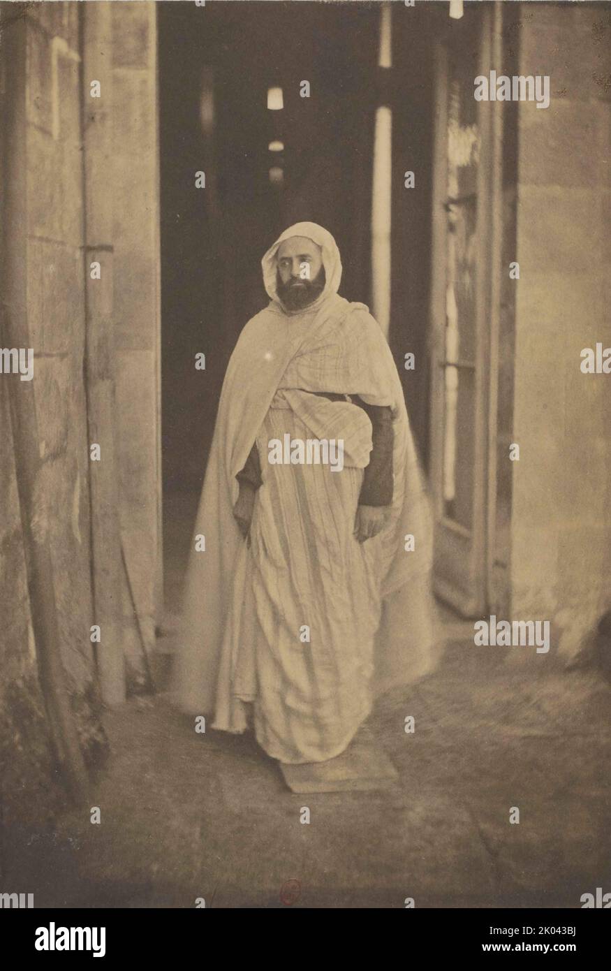Portrait of Abdelkader ibn Muhieddine (1808-1883) in Amboise, 1852 ...