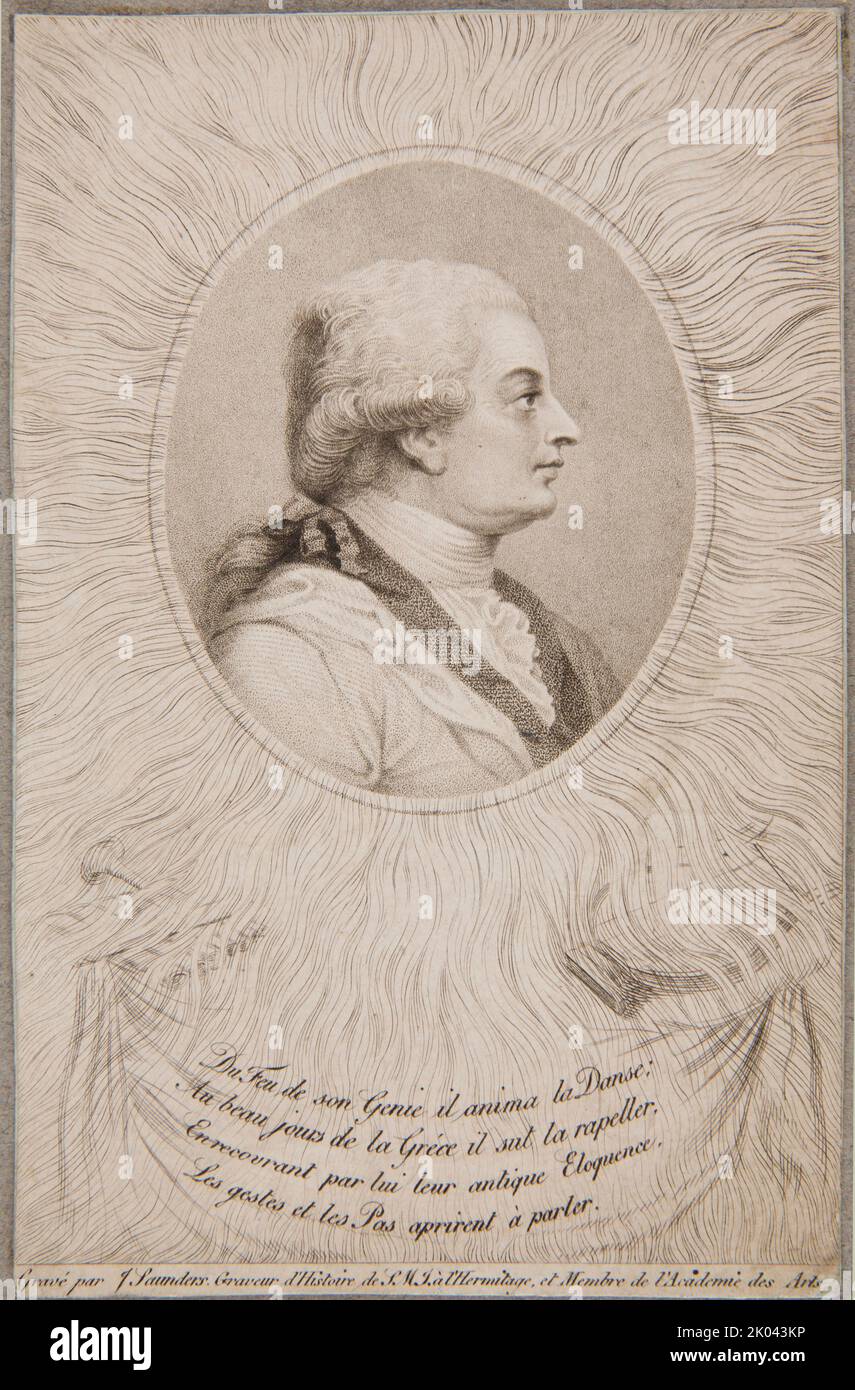 Portrait of the dancer and choreographer Jean Georges Noverre (1727 ...