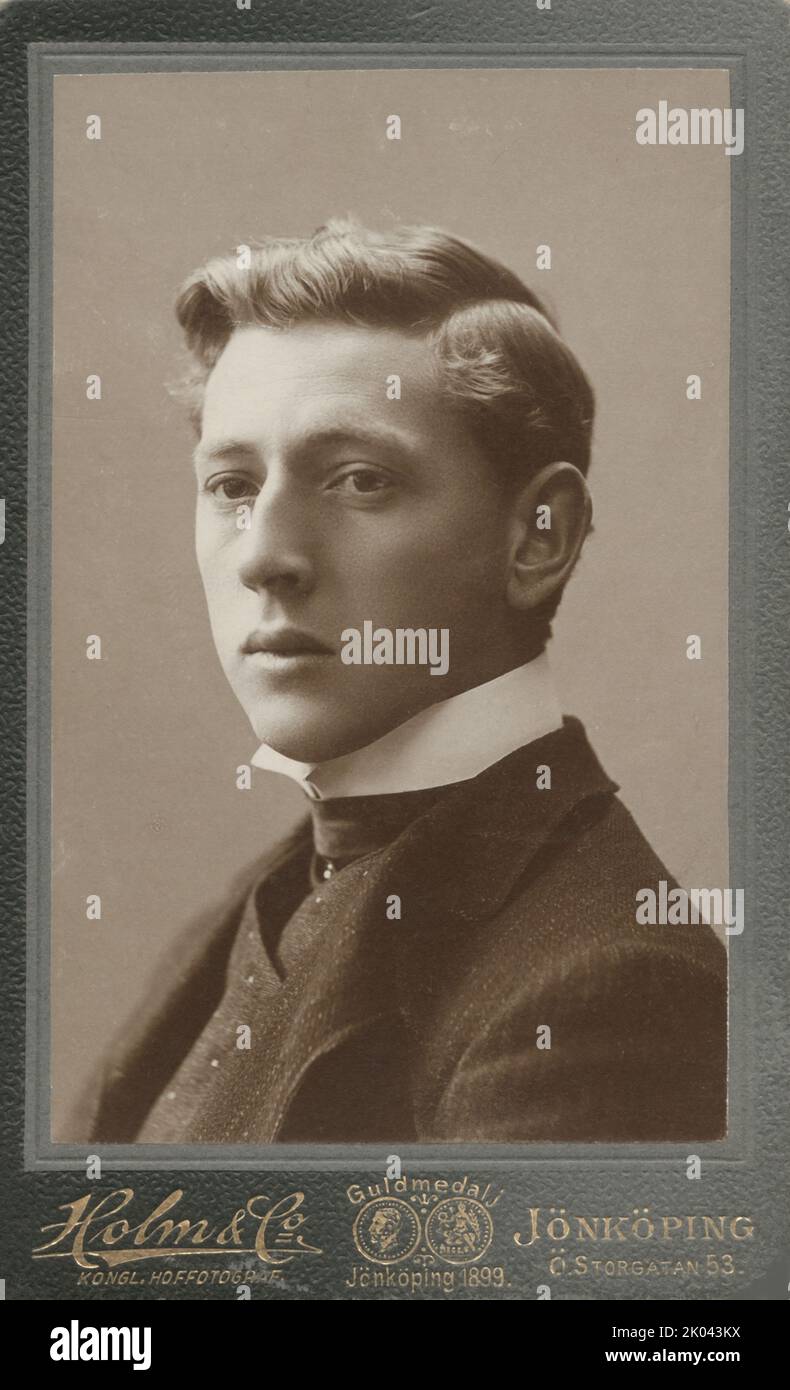 Portrait of the painter John Bauer (1882-1918). Private Collection ...