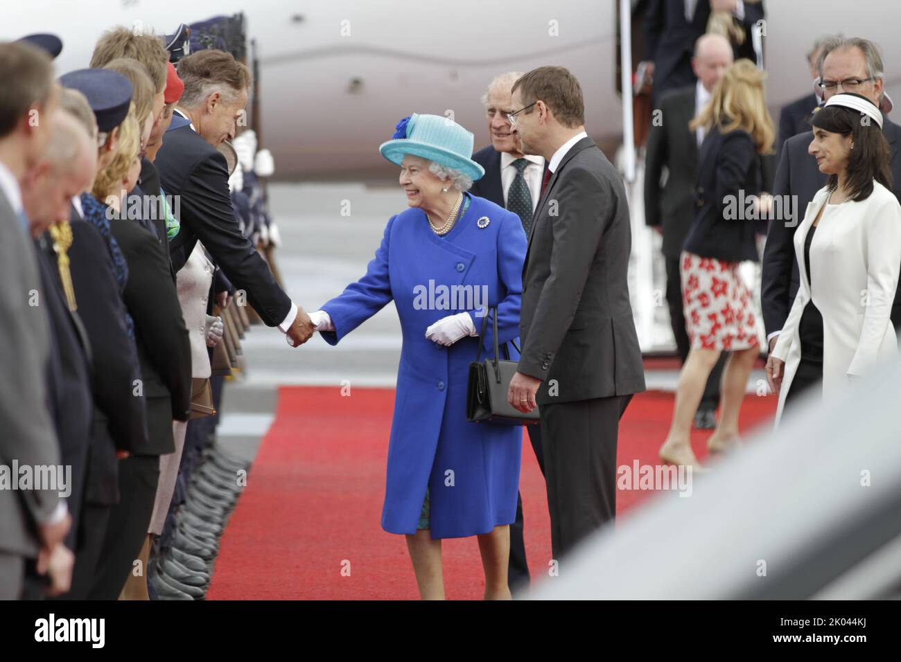 06/23/2015, Germany, Berlin, Queen Elizabeth II. and Prince Philip are ...