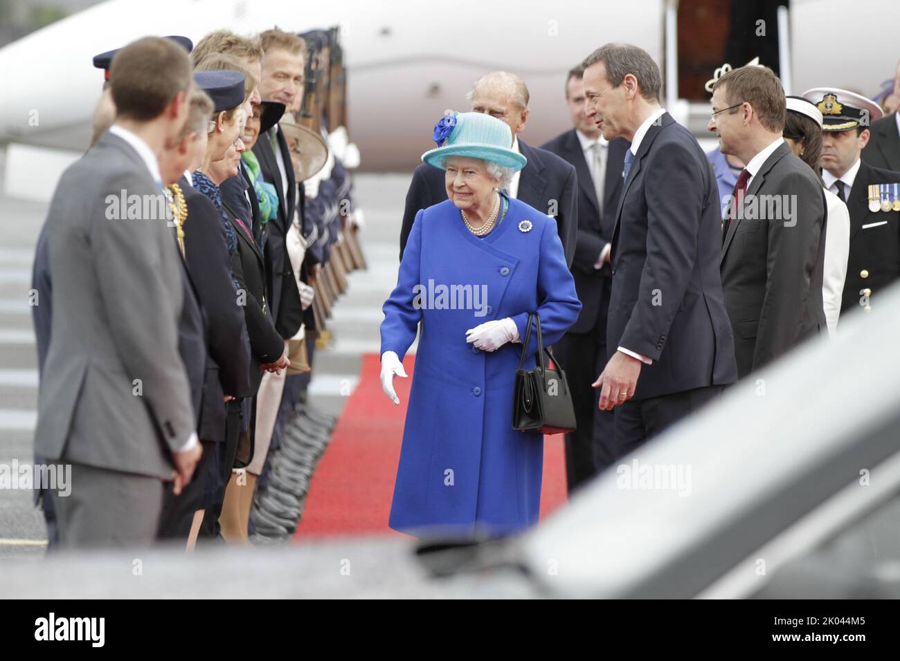 06/23/2015, Germany, Berlin, Queen Elizabeth II. and Prince Philip are ...