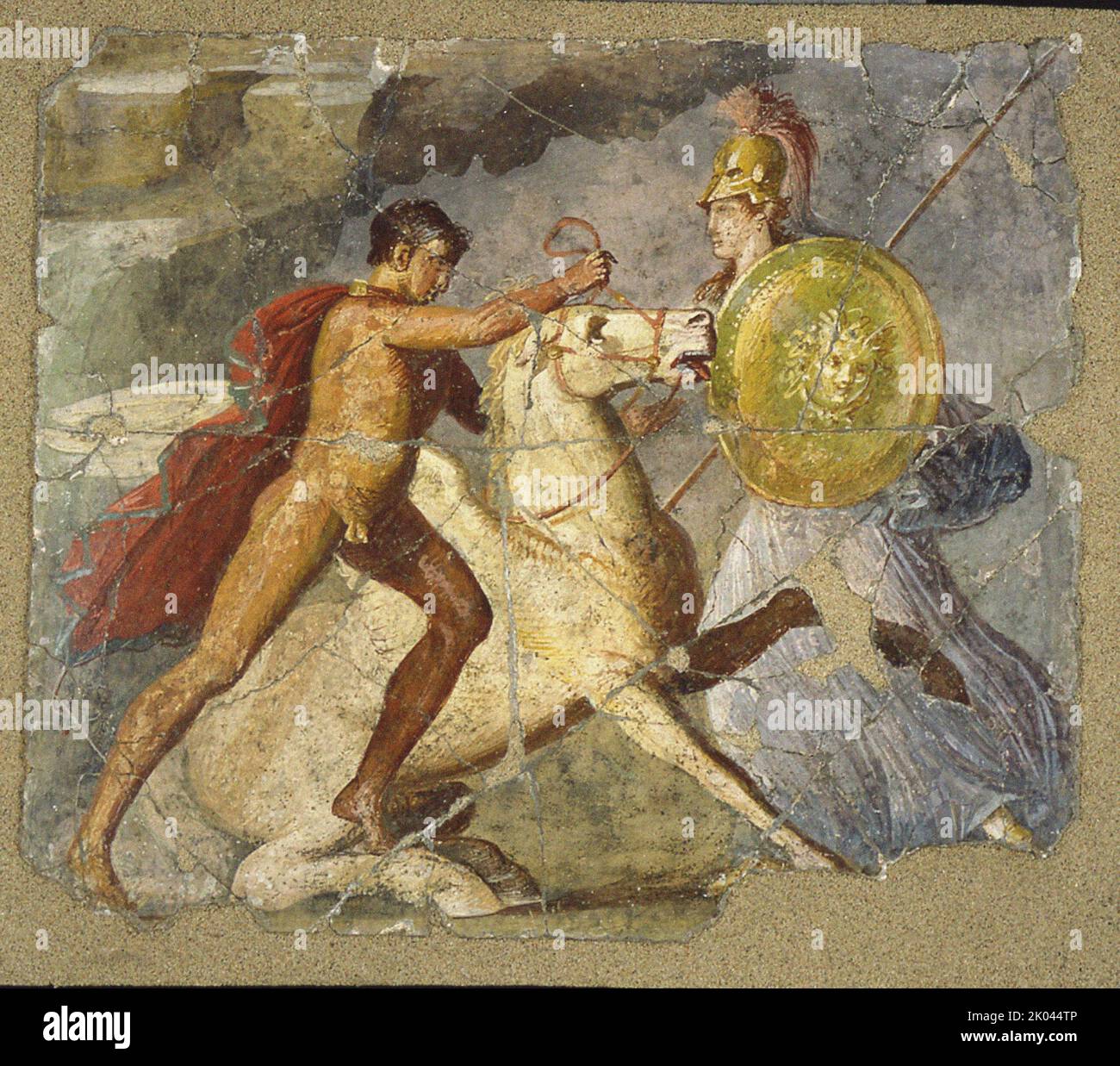 Pegasus and Bellerophon, 1st century. Found in the collection of the ...