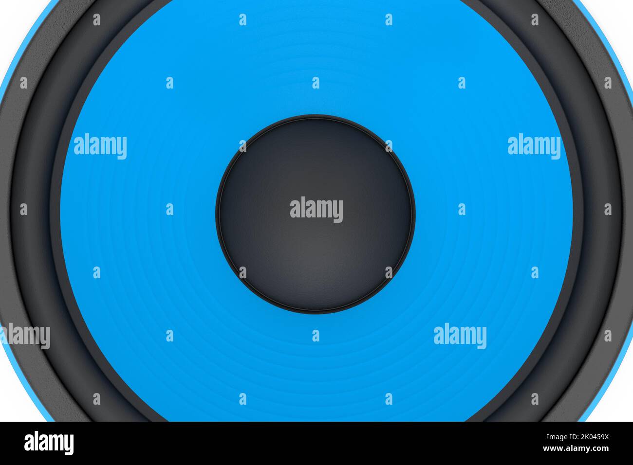 Hi-fi speakers with loudspeakers isolated on white background. 3d ...