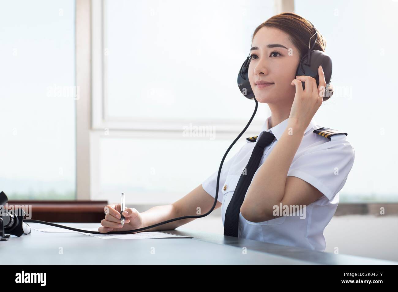 Chinese air traffic controller in tower Stock Photo - Alamy