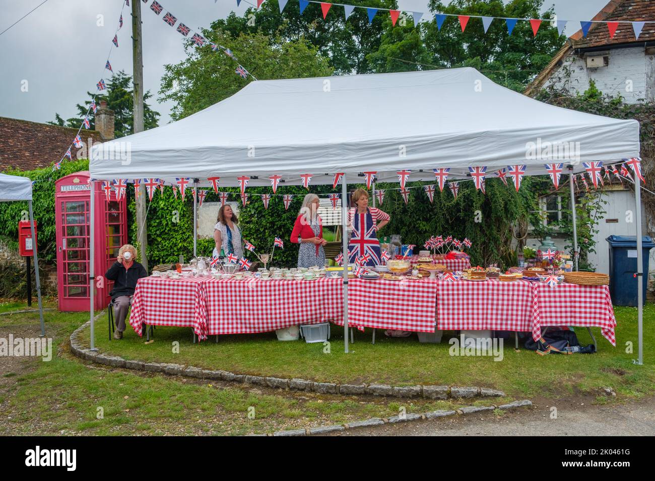 Refreshments laid out at a Street Party held to celebrate the Platinum ...