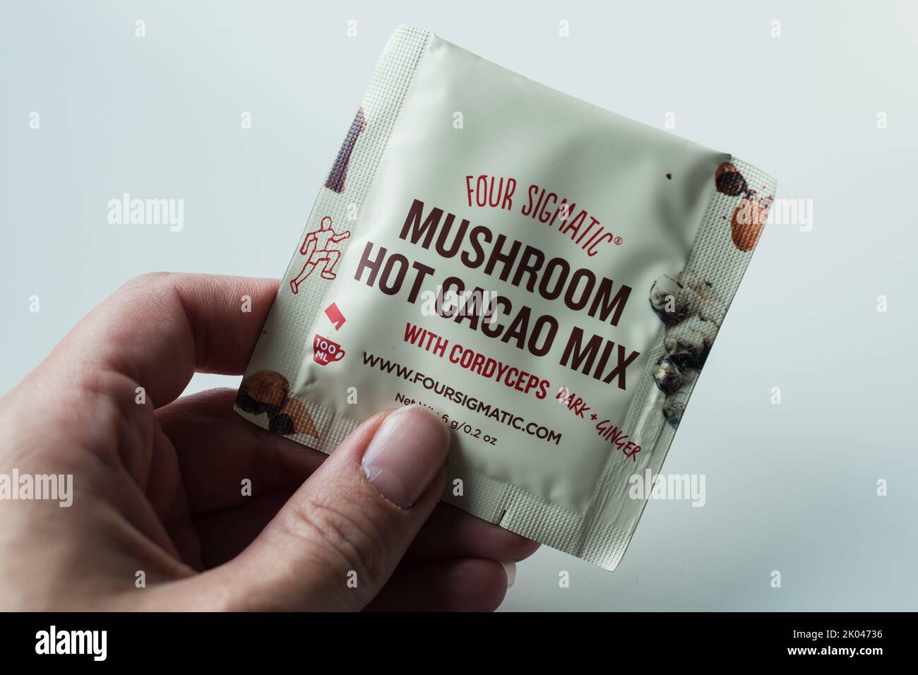 Helsinki, Finland - September 8, 2022: Four Sigmatic mushroom cacao mix ...