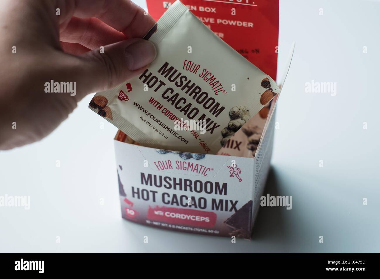 Helsinki, Finland - September 8, 2022: Four Sigmatic mushroom cacao mix ...