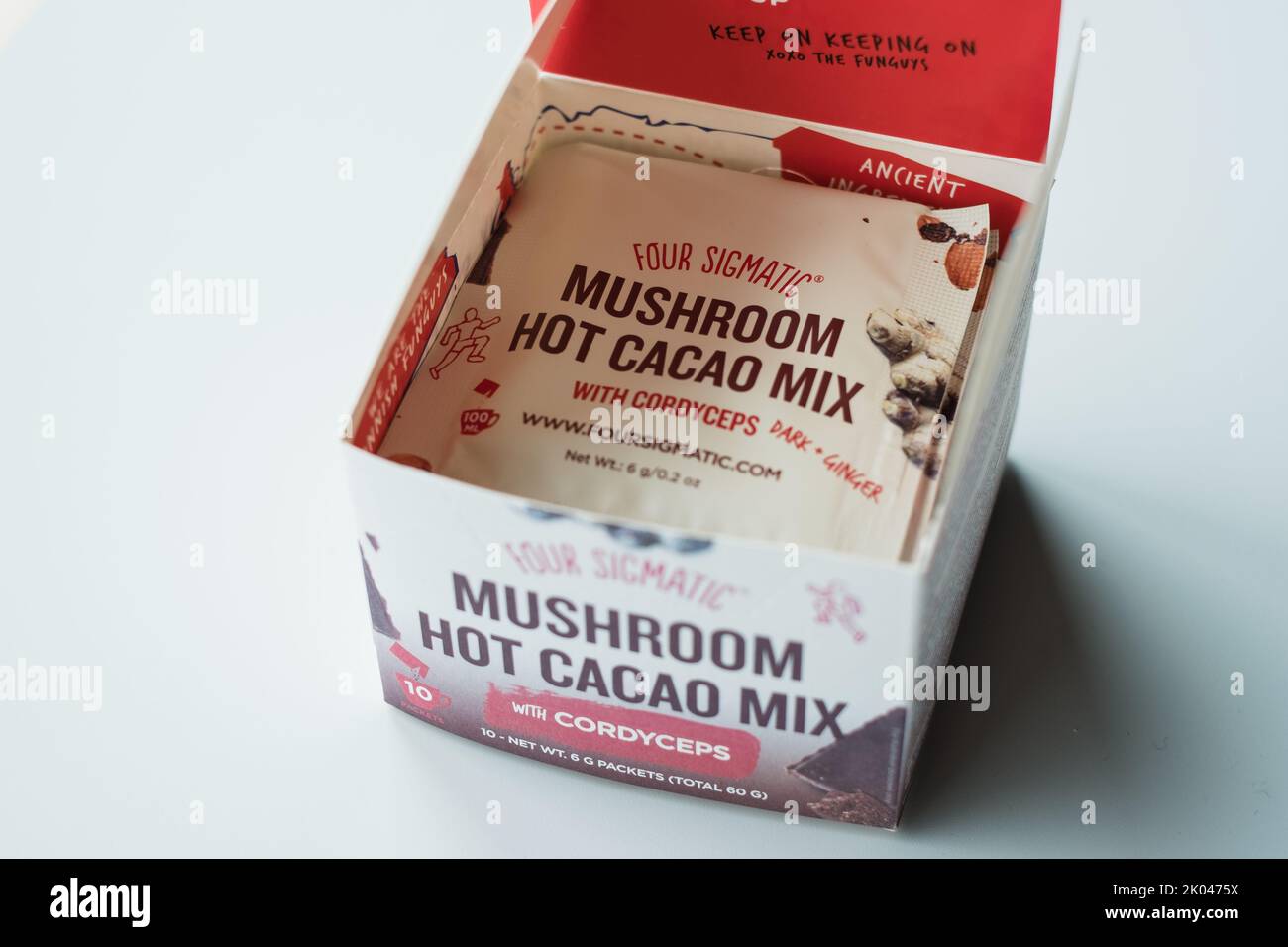 Helsinki, Finland - September 8, 2022: Four Sigmatic mushroom cacao mix ...