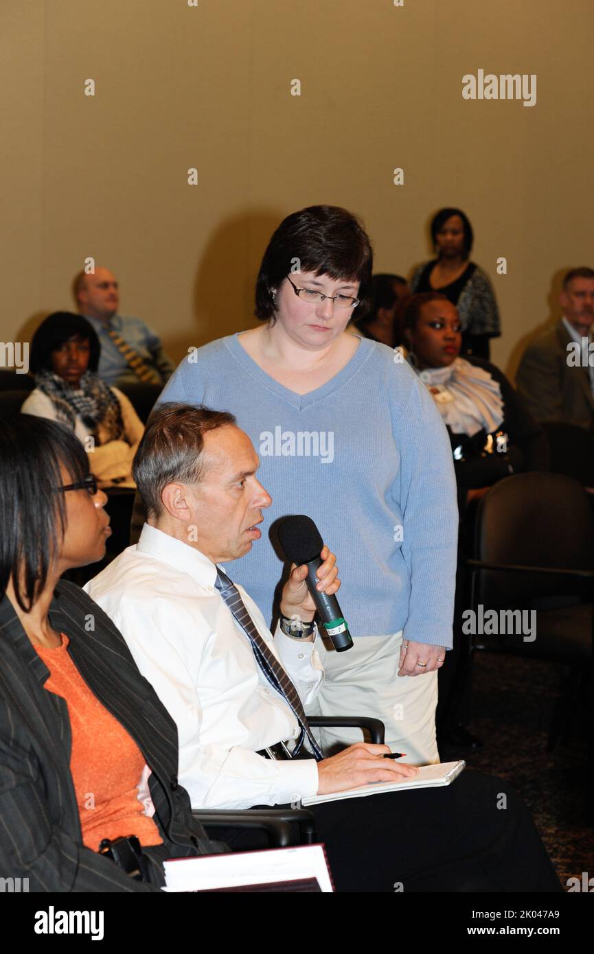 210112 - Admin all Hands Meeting Stock Photo - Alamy