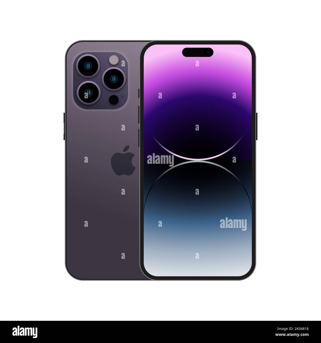 Vinnytsia, Ukraine - September 9, 2022. New iPhone 14 Pro Deep Purple ...