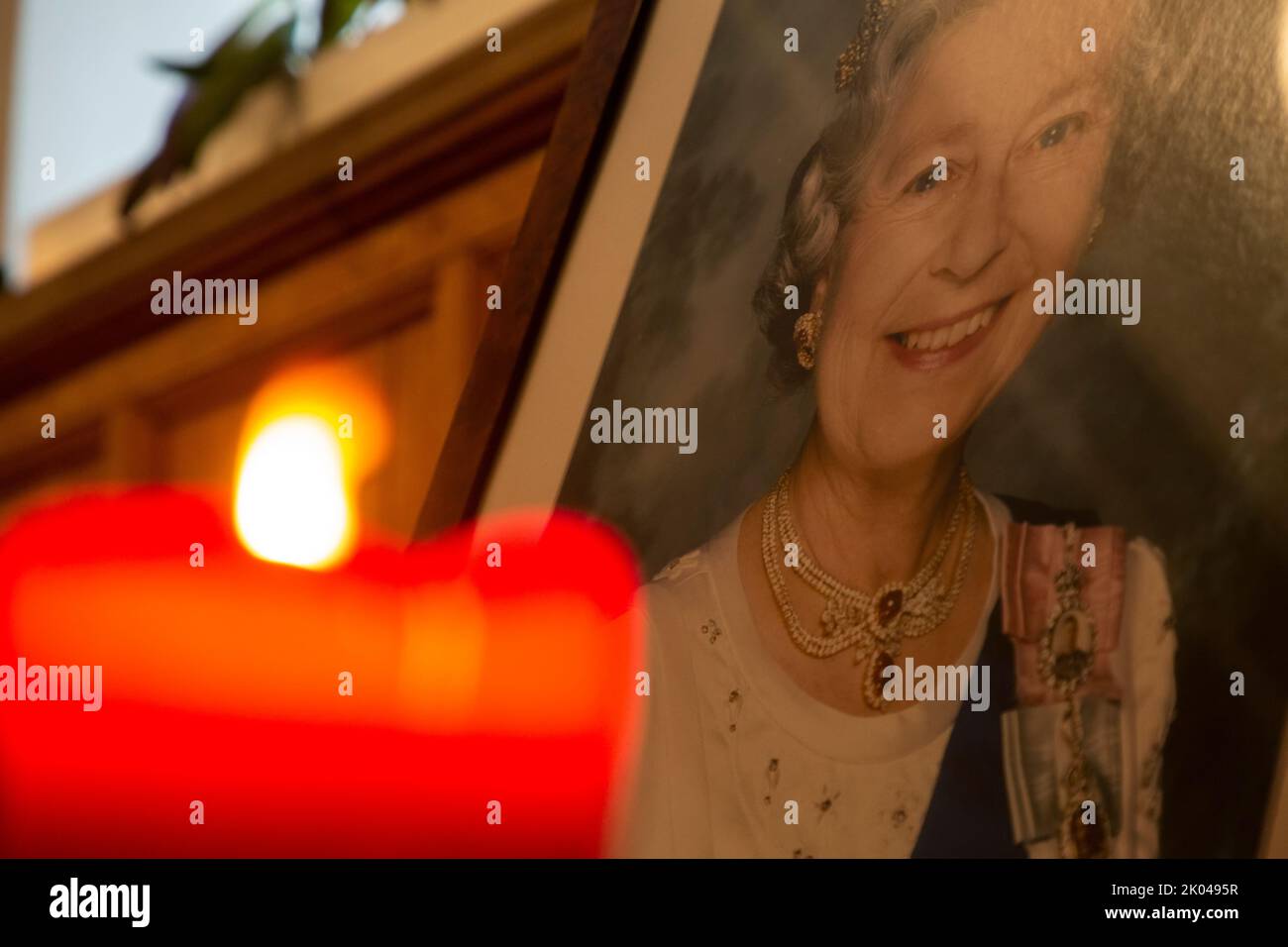 Moscow, Russia. 9th of September, 2022. A portrait of Queen Elizabeth ...