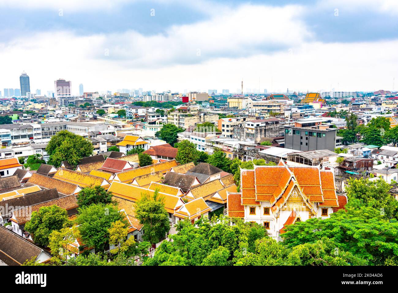 Panorama view of Bangkok city, Thailand. Cityscape of residental ...