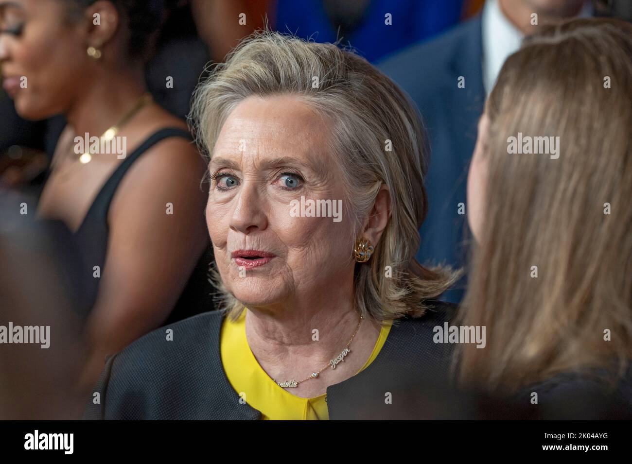 Red carpet for the screening of hillary hi-res stock photography and ...
