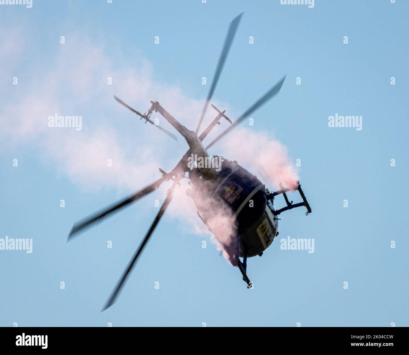 The incredible Red Bull Chopper at the Stuart Air Show Stock Photo - Alamy