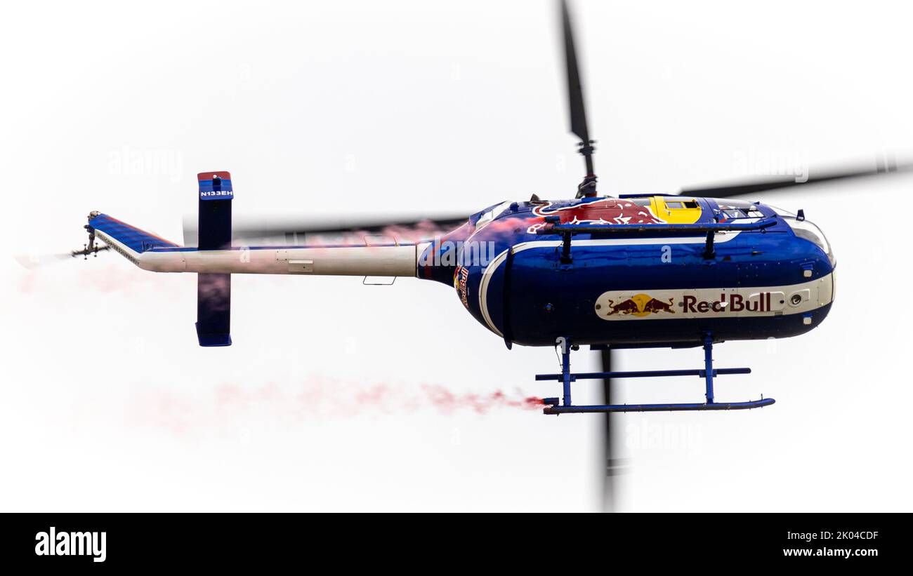 The incredible Red Bull Chopper at the Stuart Air Show Stock Photo - Alamy