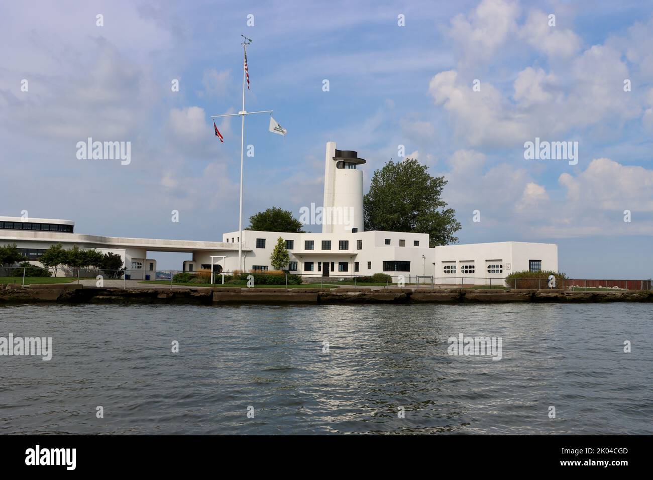 Cleveland historic coast guard station in Cleveland harbor Stock Photo ...
