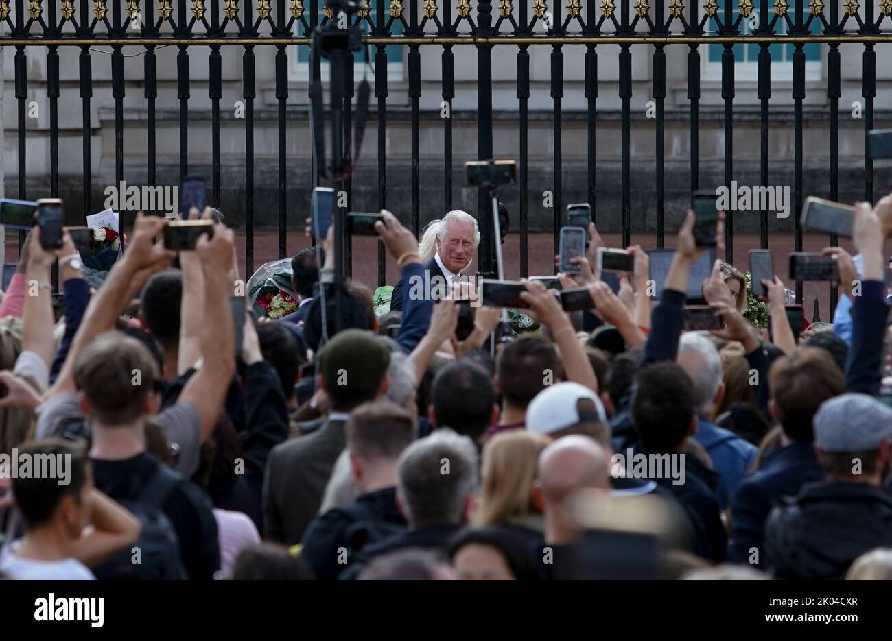 © Jeff Moore King Charles greets members of the public as they gather ...