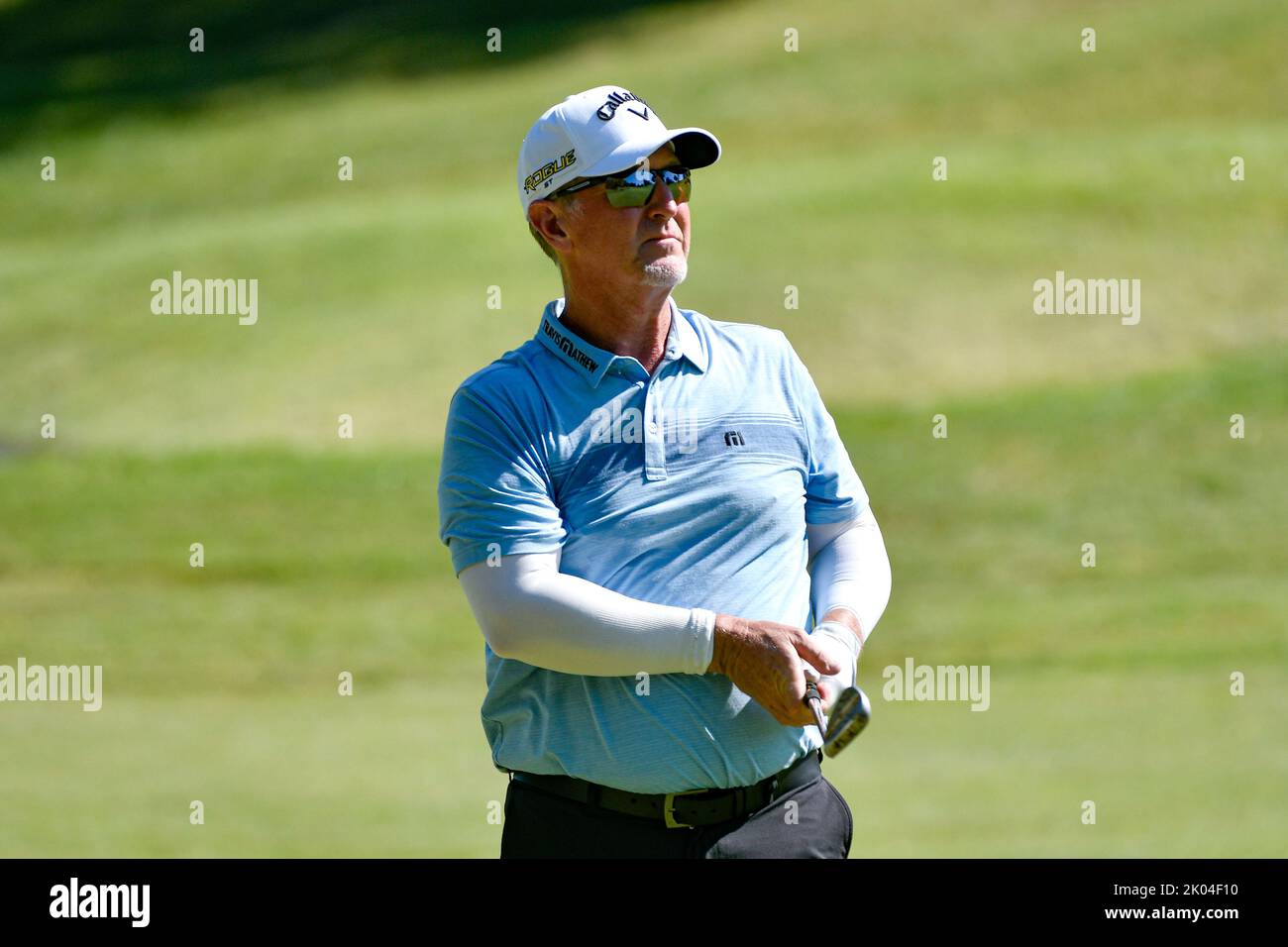 September 09, 2022: David Duval watches his shot from the 5th fairway ...