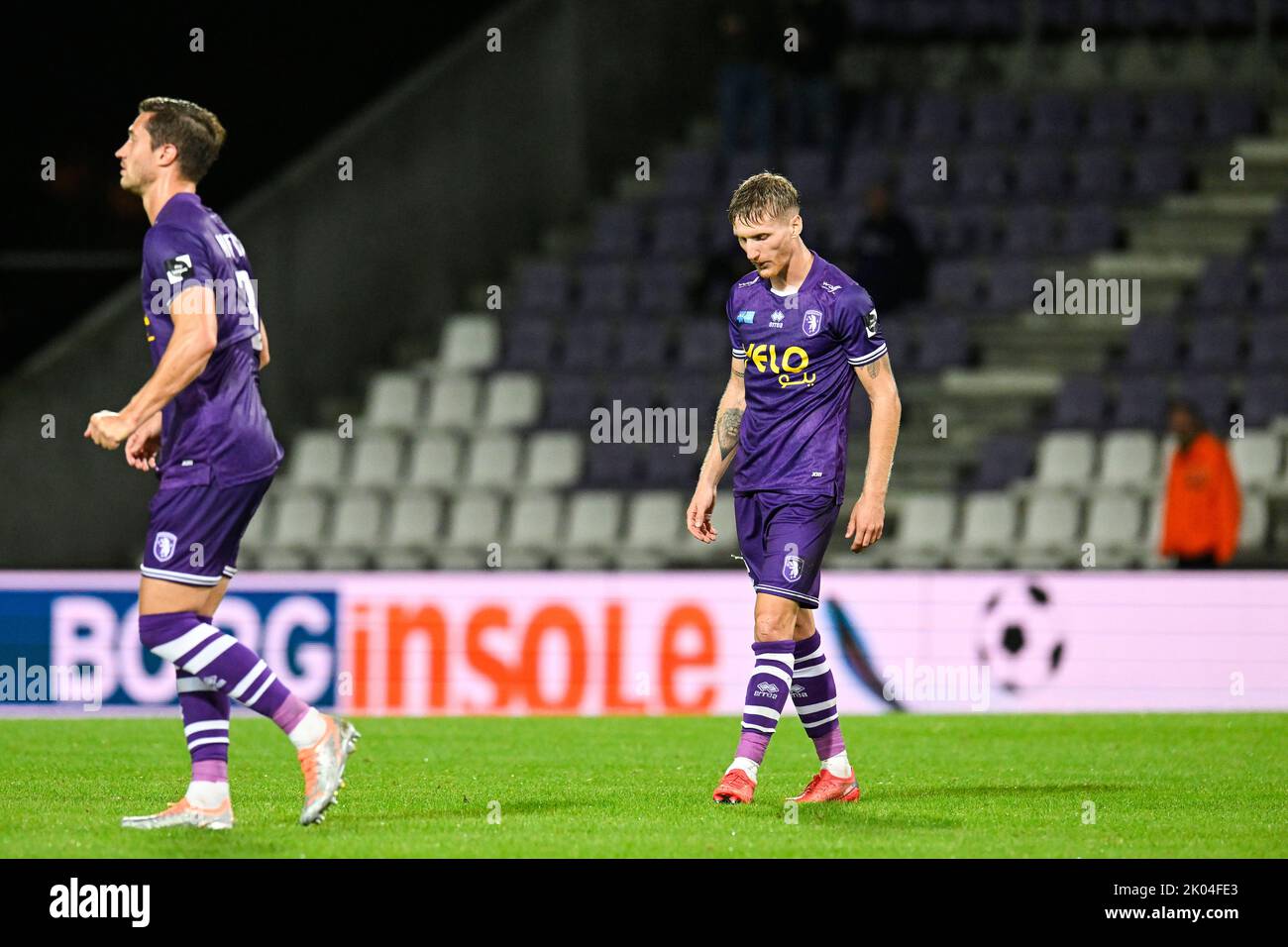 Beerschot's Leo Seydoux shows defeat after a soccer match between ...