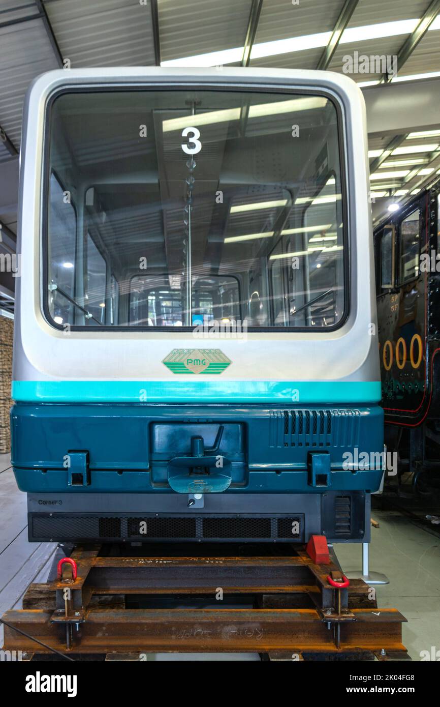 front view maglev shuttle people carrier train used between Birmingham ...