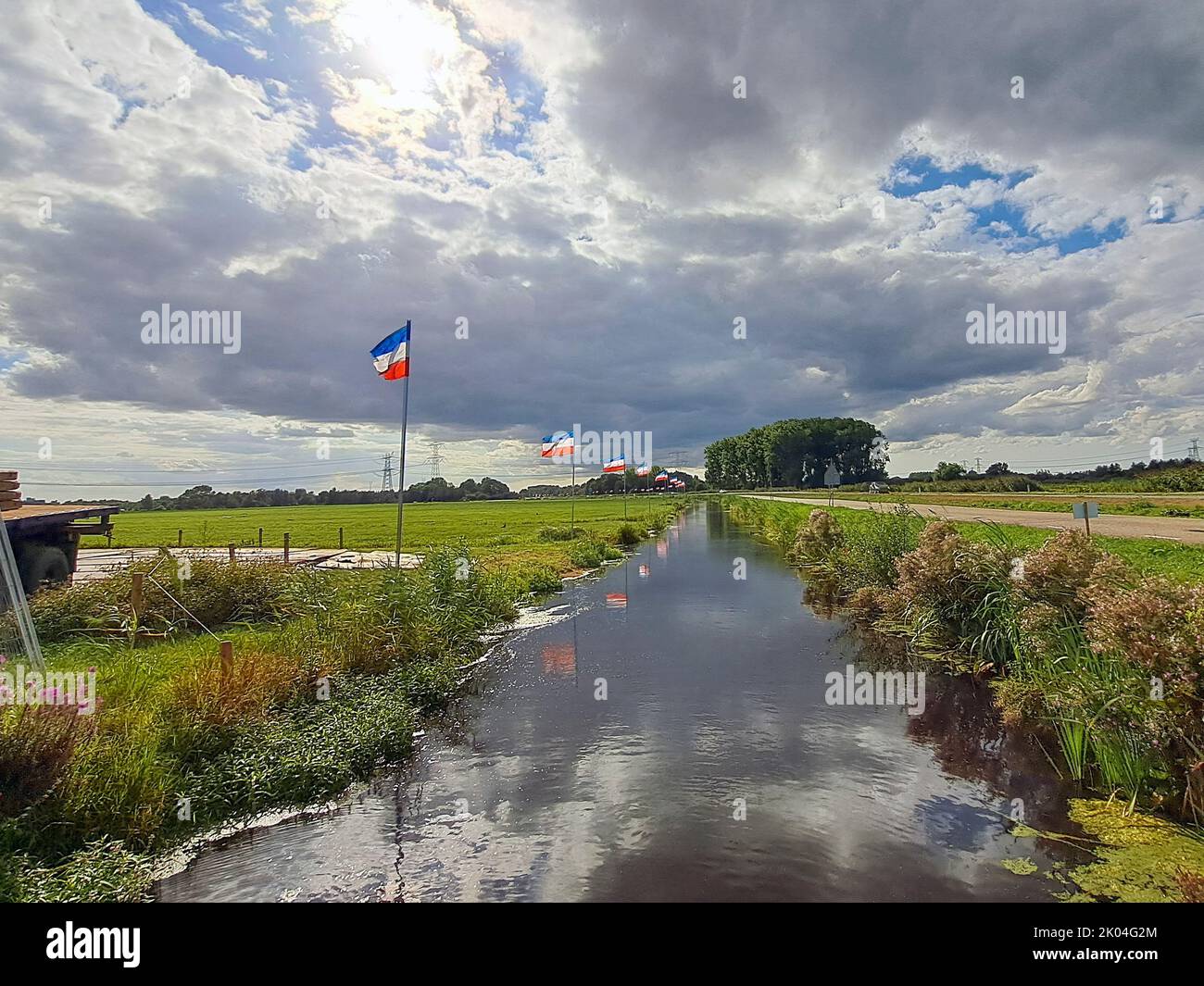 Flag upside down as farmers protest against government measures for ...