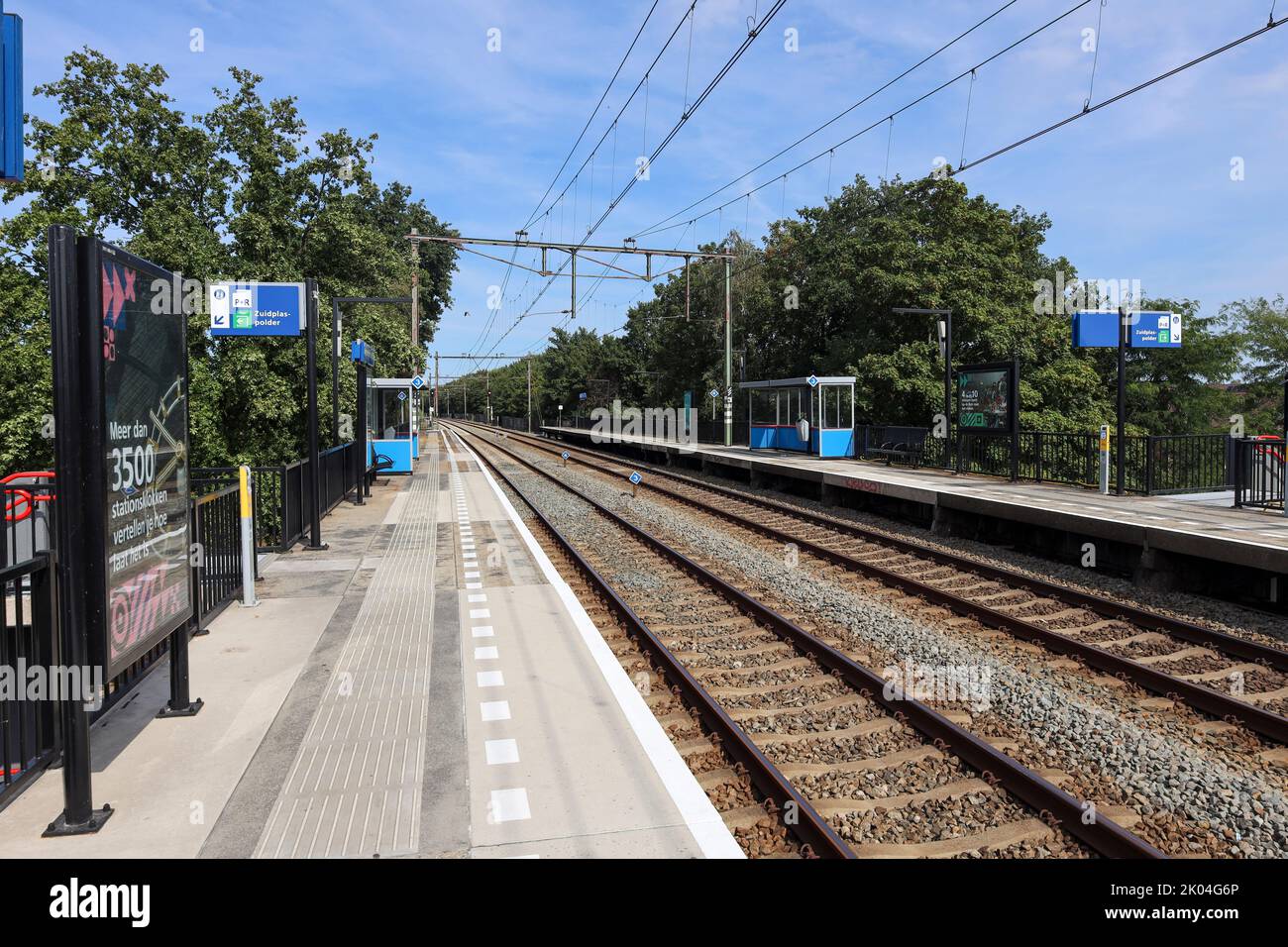 empty platforms due to strike of railway employees at Nieuwerkerk aan ...