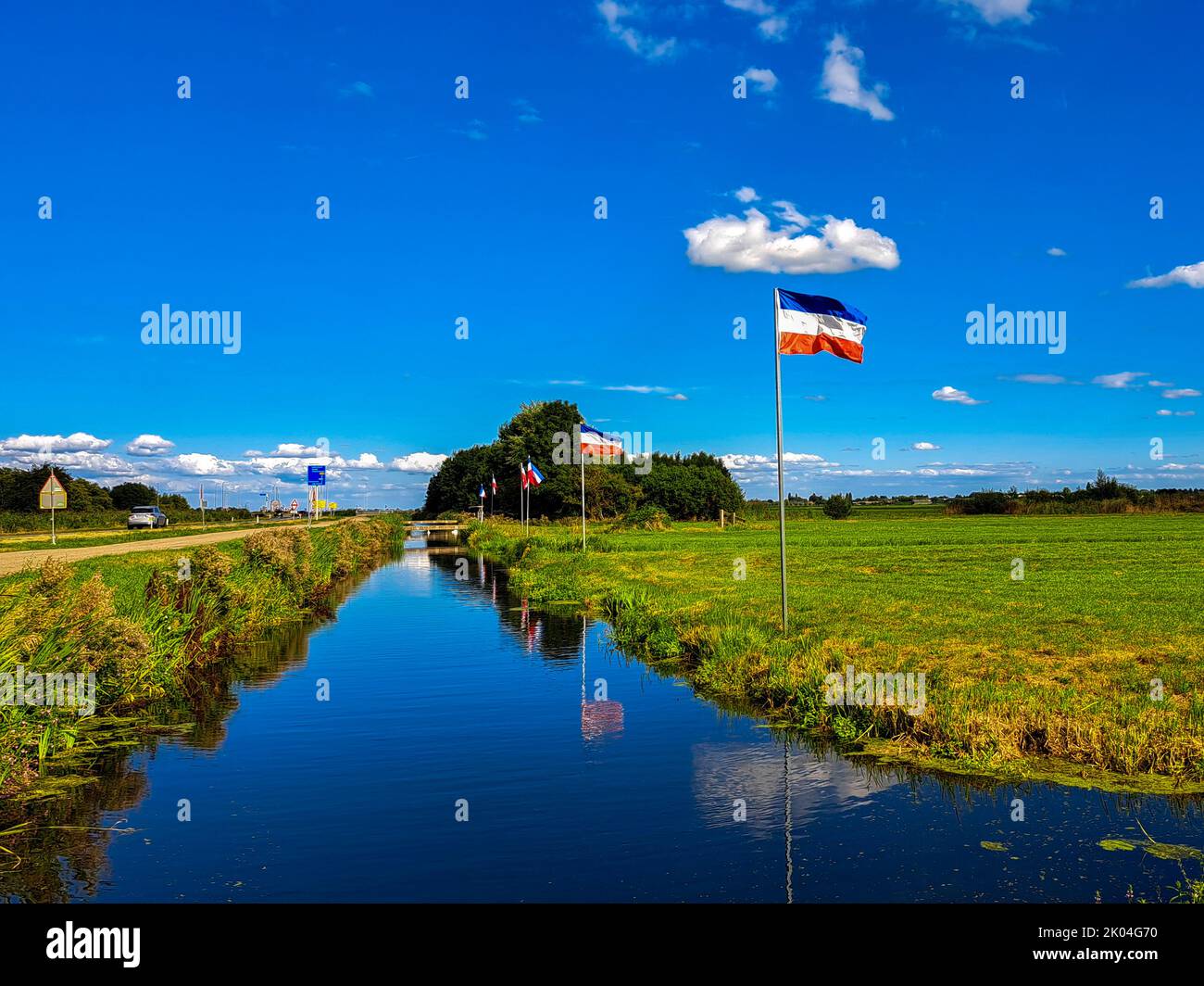 Flag upside down as farmers protest against government measures for ...