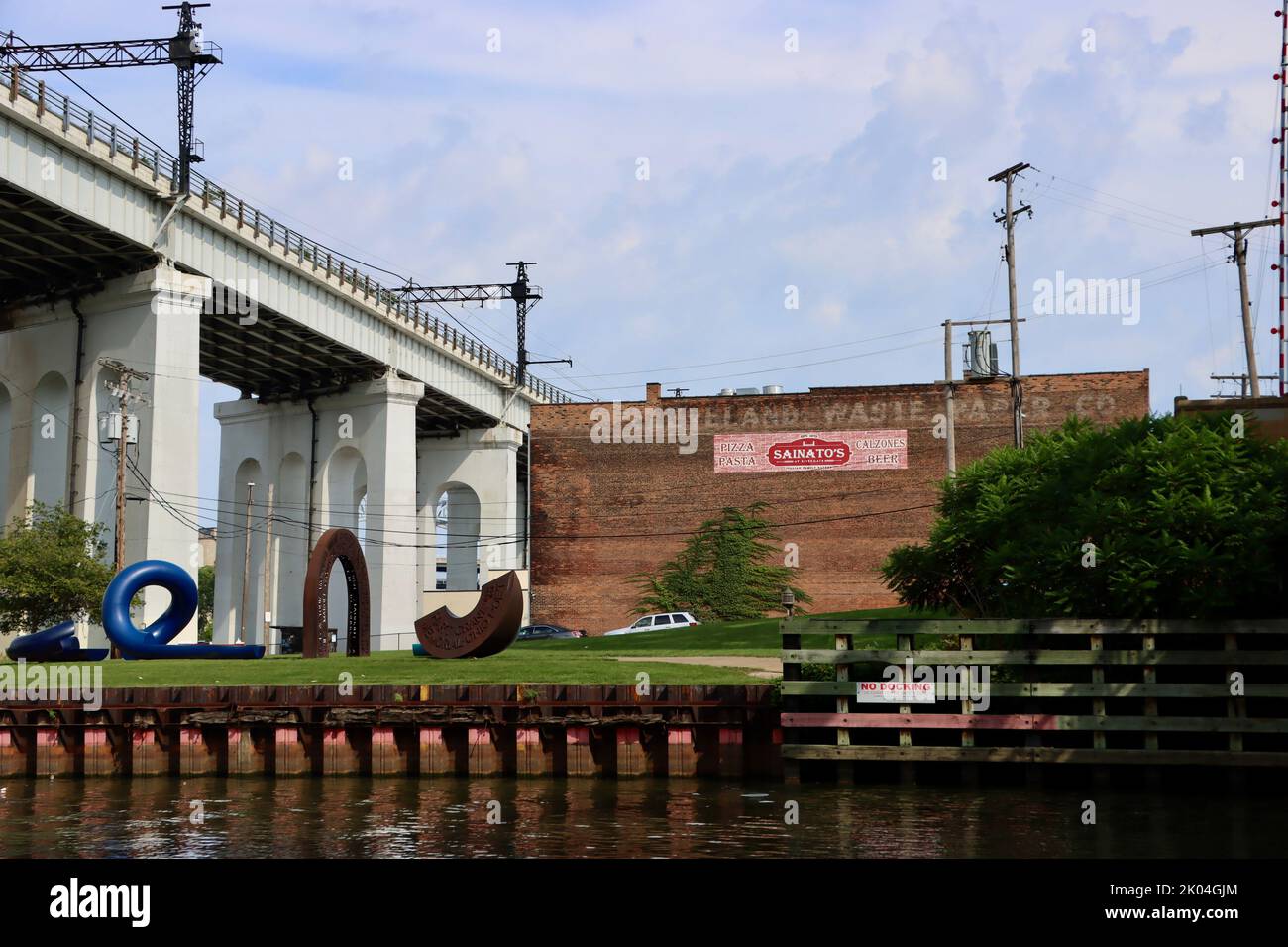 Cleveland Union Terminal Viaduct for RTA/subway trains over Cuyahoga ...