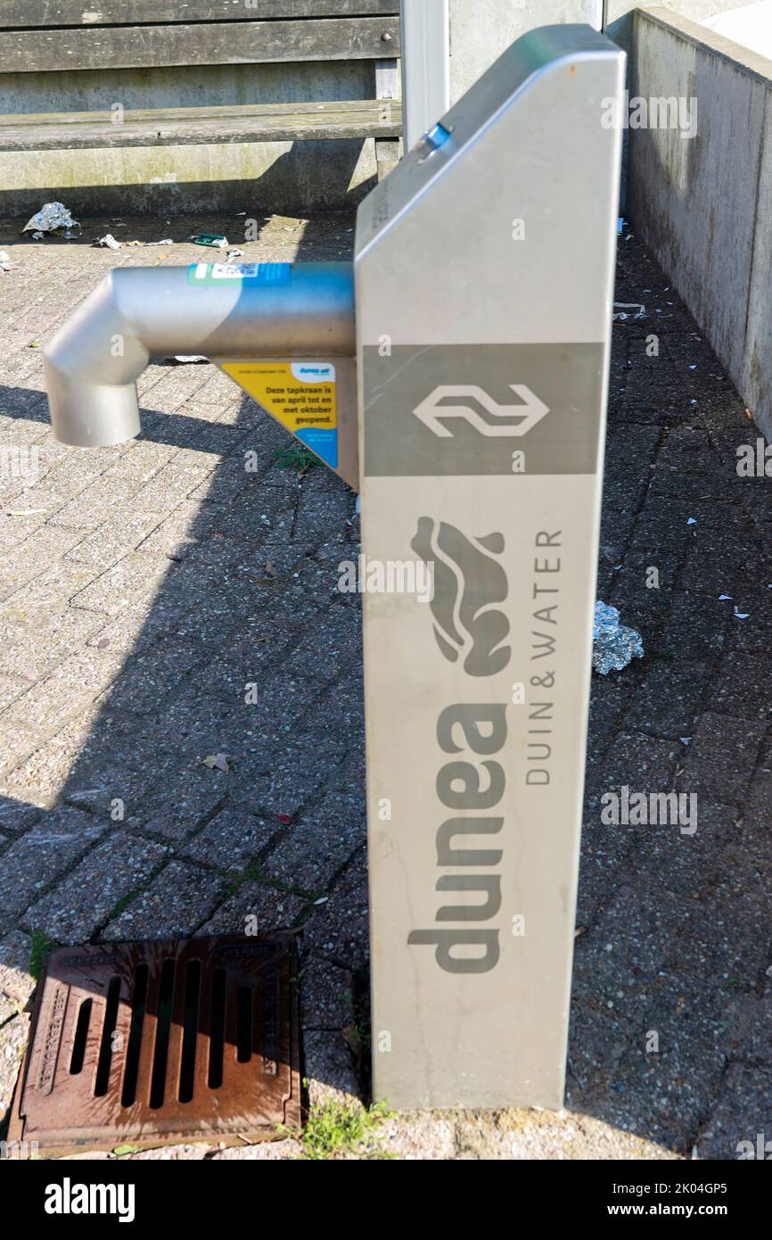 Free fresh water tap for travelers at the railwaystation Nieuwerkerk ...