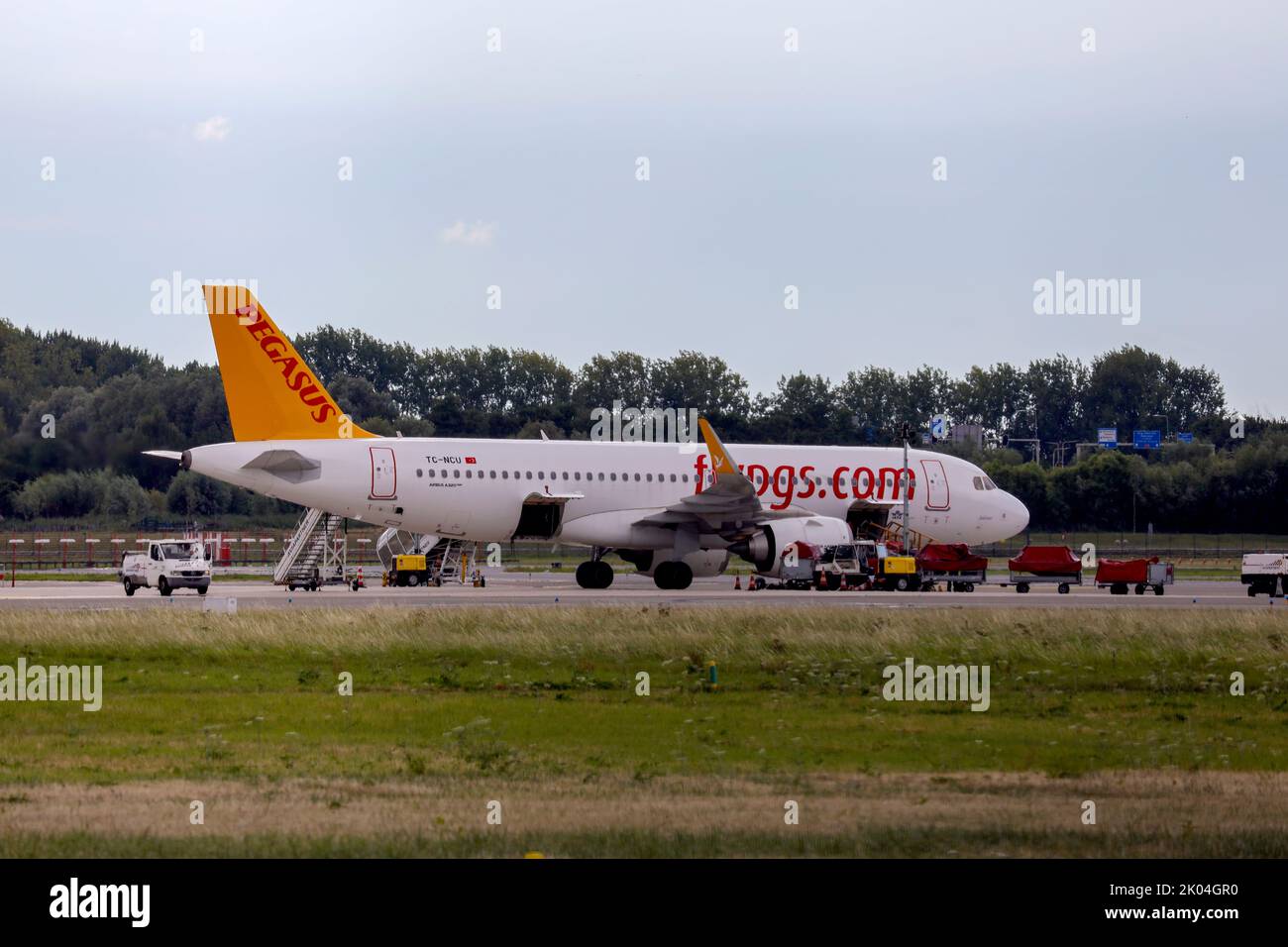 TC-NCU Pegasus Airbus A320-251N at apron of Rotterdam The Hague Airport ...