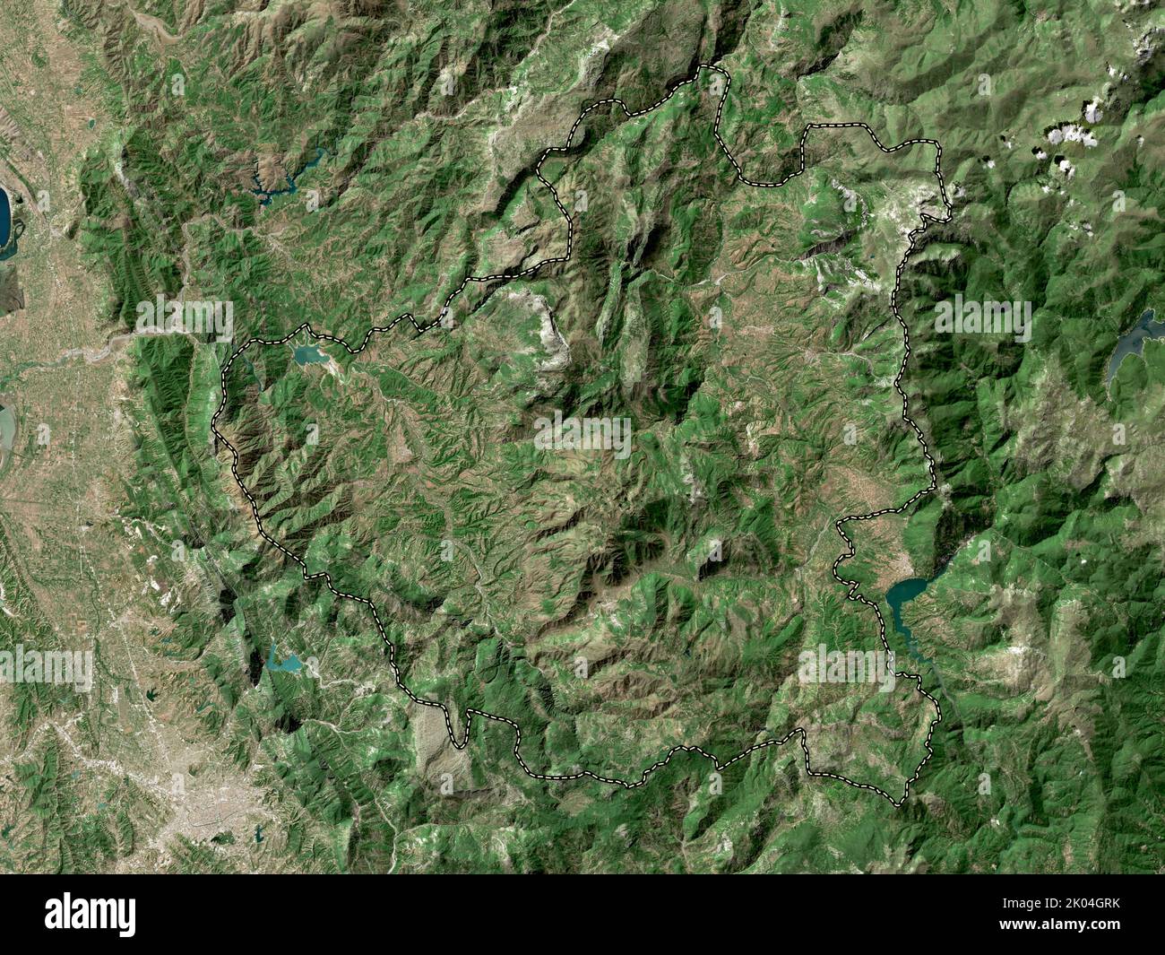 Diber, county of Albania. High resolution satellite map Stock Photo - Alamy