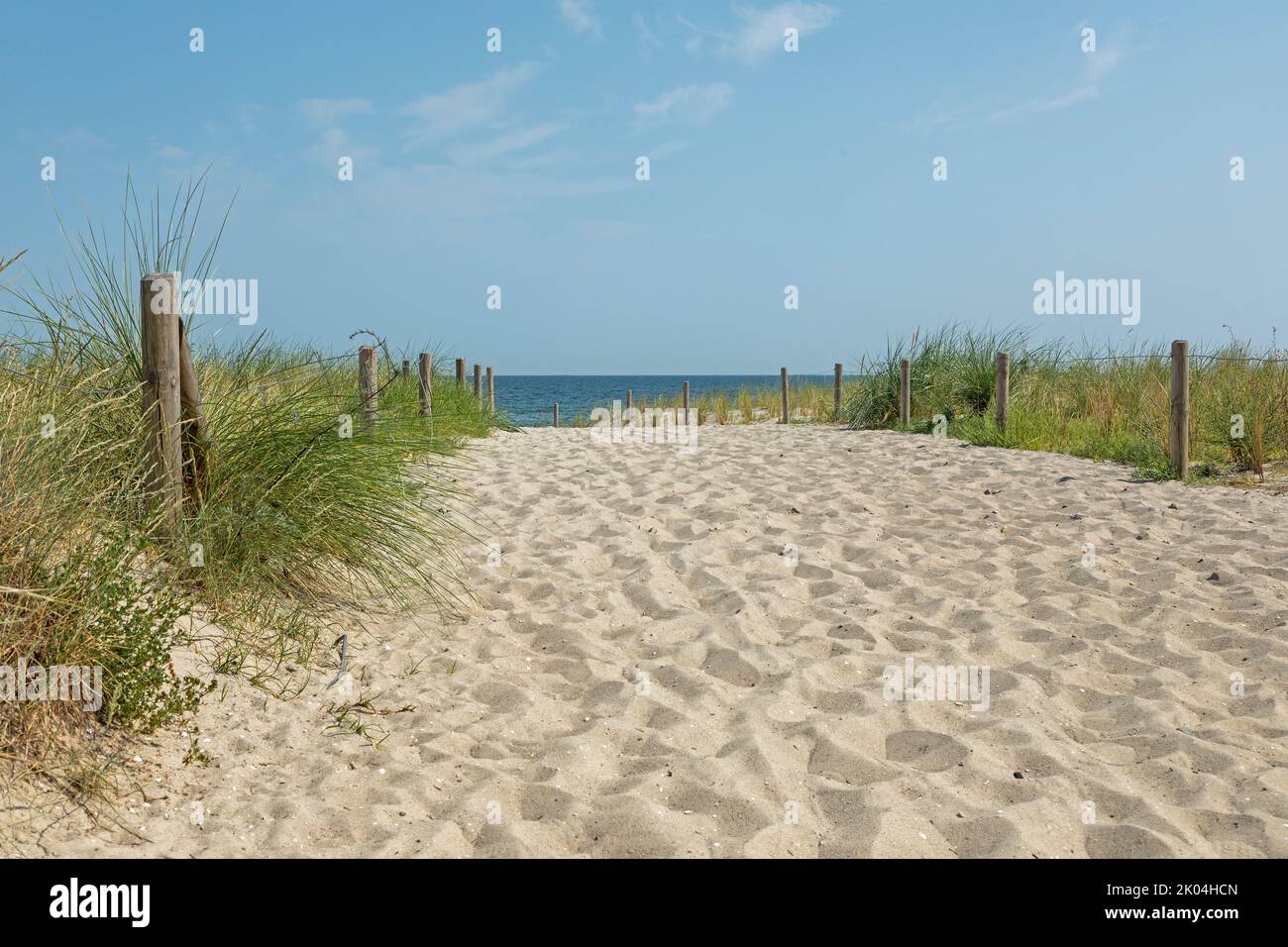 entrance to Southern Beach, Göhren, Rügen Island, Mecklenburg-West ...